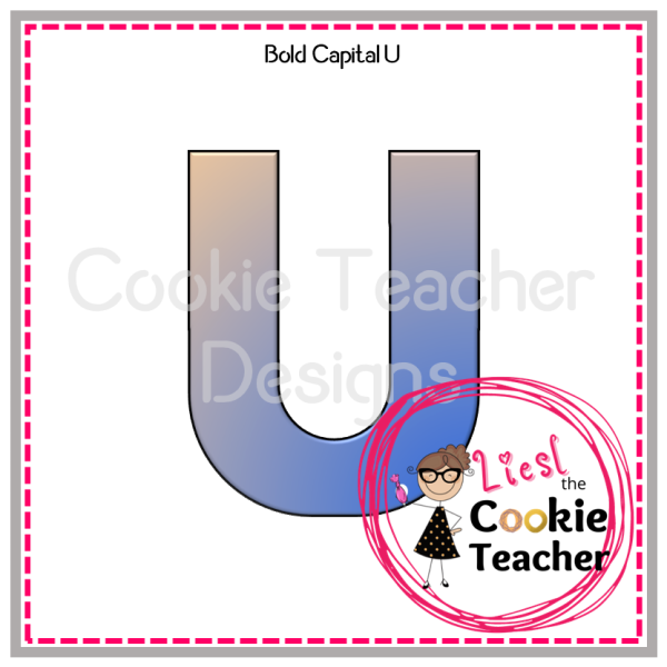 Bold Capital U – The Cookie Teacher