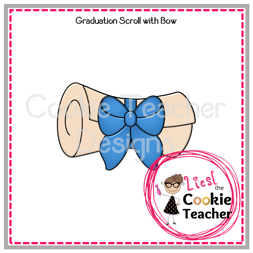 Scroll With Bow – The Cookie Teacher