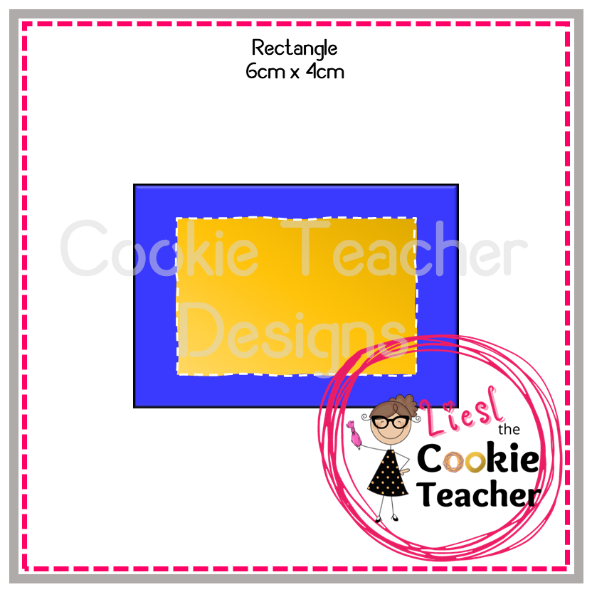Rectangle 6cm x 4cm – The Cookie Teacher