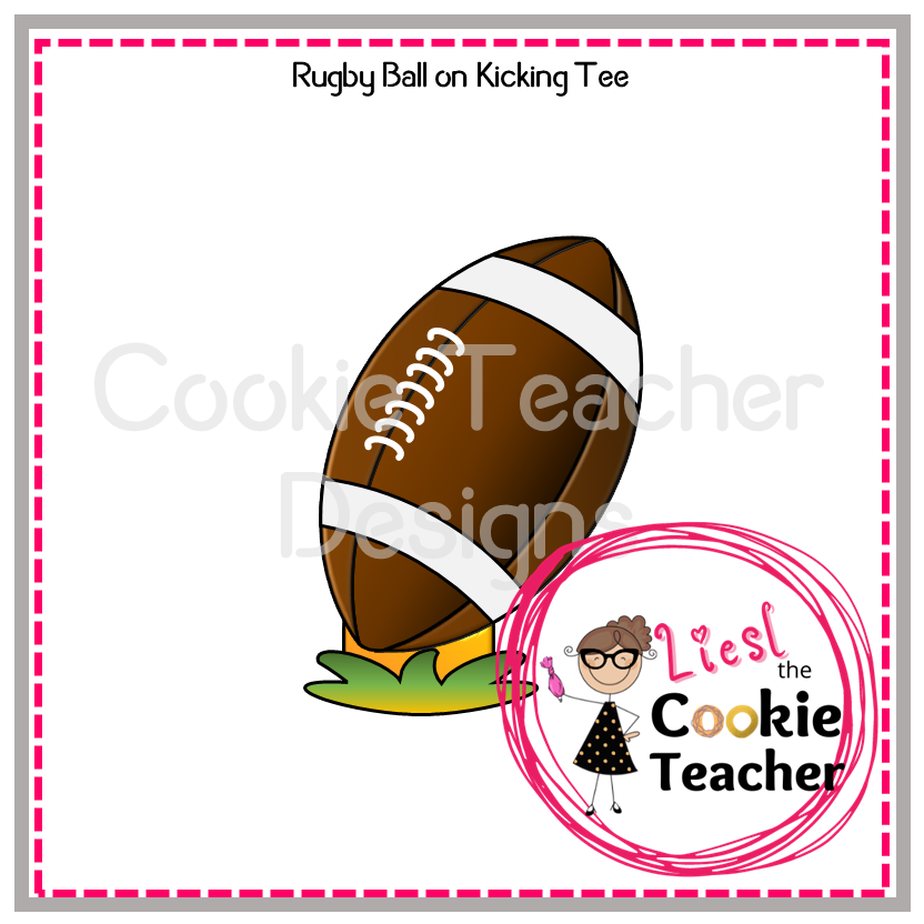 Rugby Ball On Kicking Tee – The Cookie Teacher