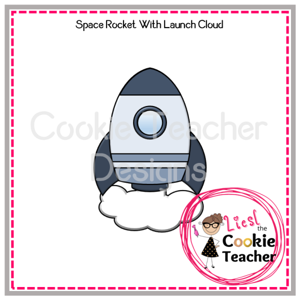Spaceship With Launch Cloud – The Cookie Teacher