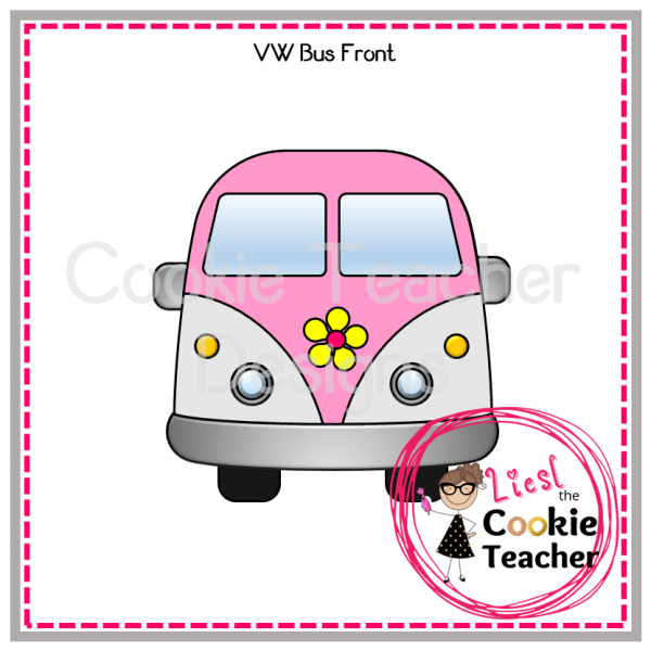 VW Bus Front – The Cookie Teacher