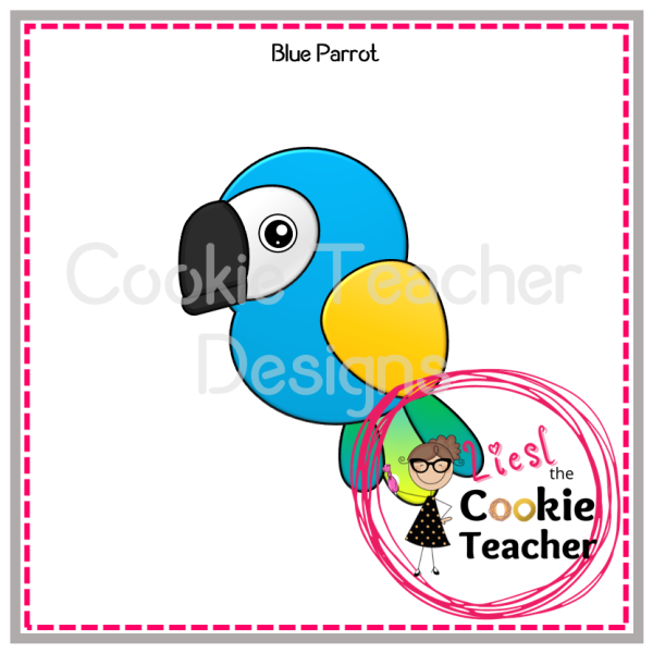 Blue Parrot – The Cookie Teacher